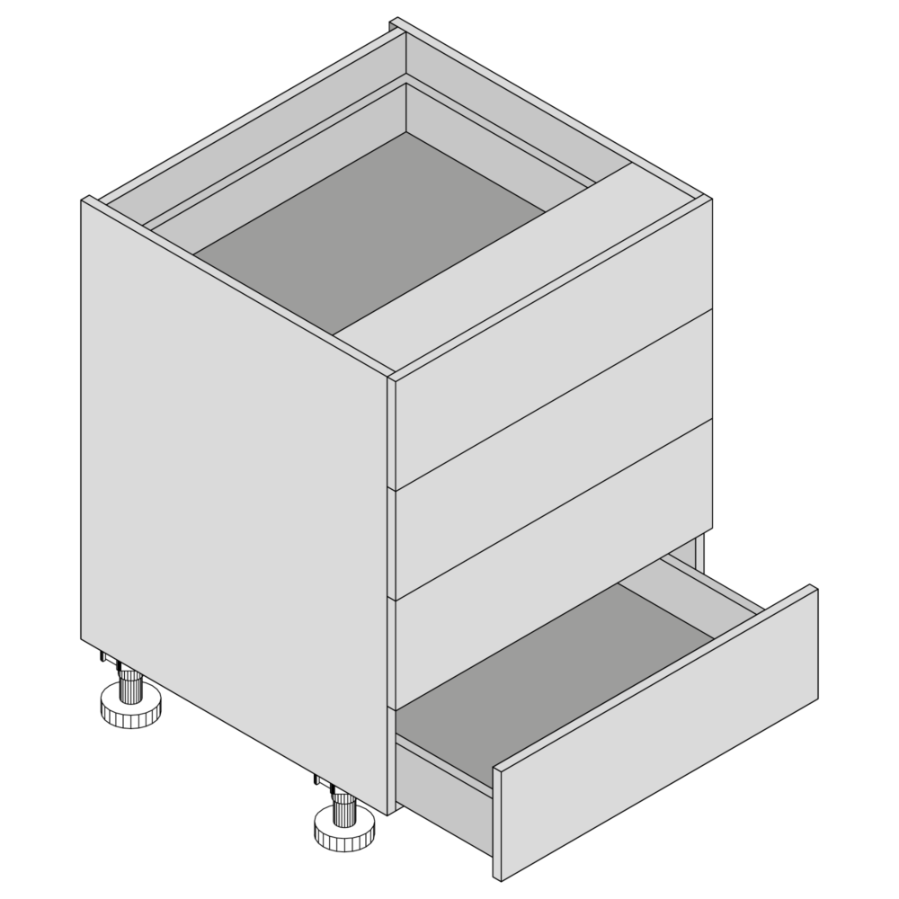 Base Four Drawer 4S - U-Install-It Kitchens